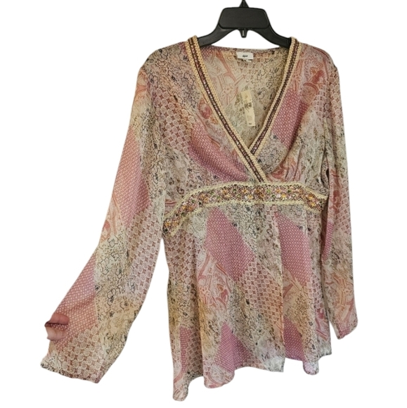 J. Jill | Tops | J Jill Bohemian Babydoll Gypsy Fairy Mixed Print ...